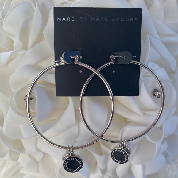Marc By Marc Jacobs | Jewelry | Nwt Marc Jacobs Enamel Logo Hoop Disc ...